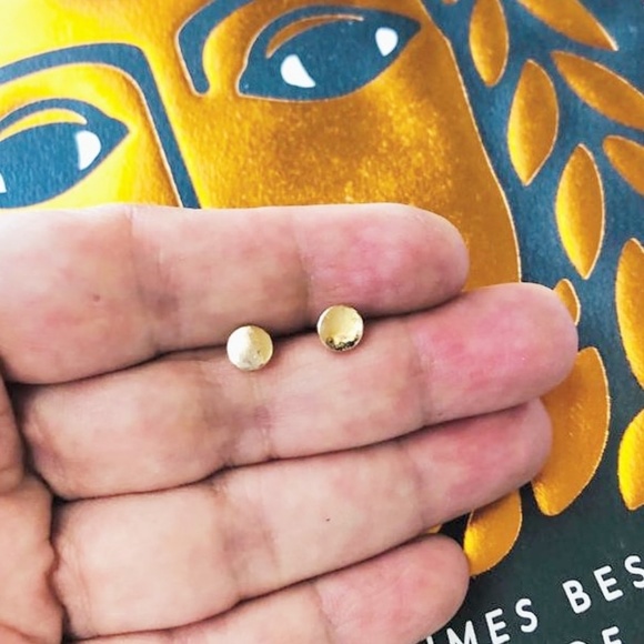 Alquimia | Jewelry | Tiny Flat Coin Studs | Poshmark